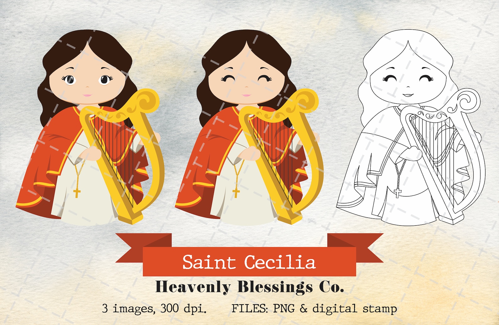 Saint Cecilia, Catholic Images, Cute Saints, Religious Clipart, Saints ...