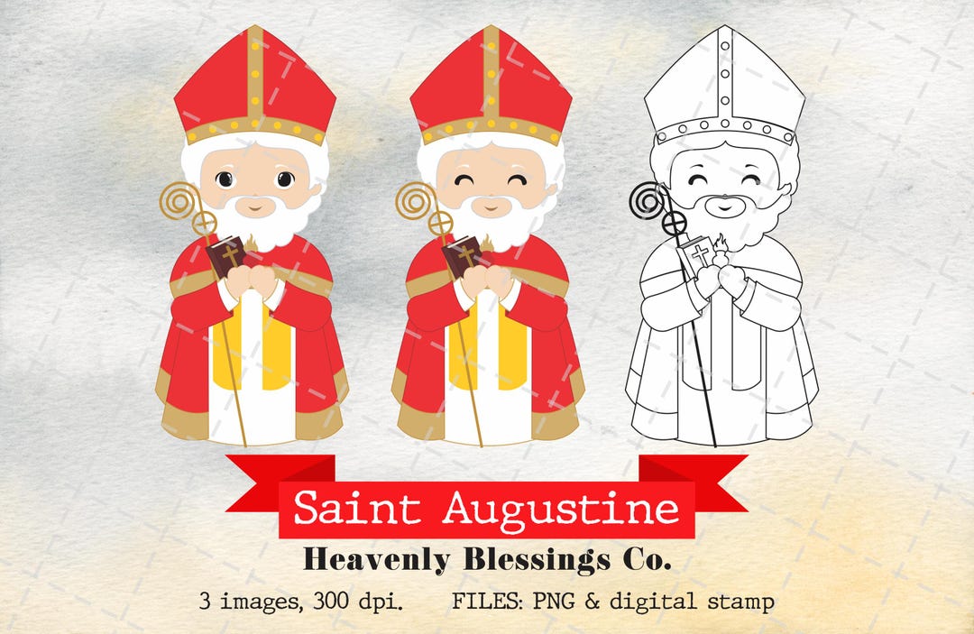 Saint Augustine, Catholic Images, Cute Saints, Religious Clipart ...