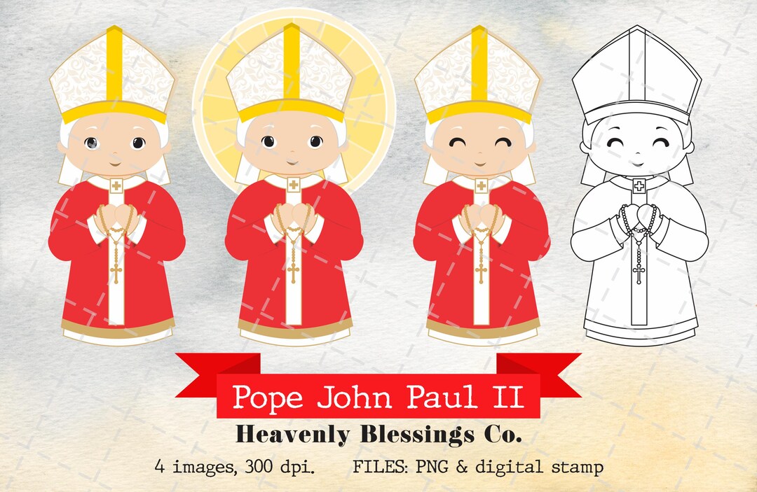 Pope John Paul II, Catholic Images, Cute Saints, Religious Clipart ...