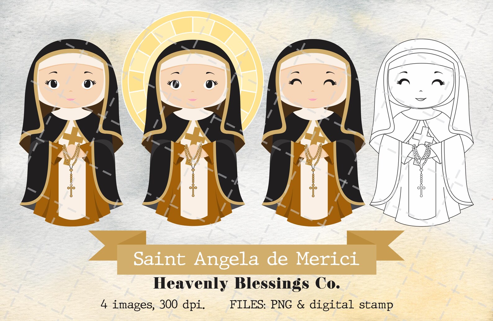 Saint Angela De Merici, Catholic Images, Cute Saints, Religious Clipart ...