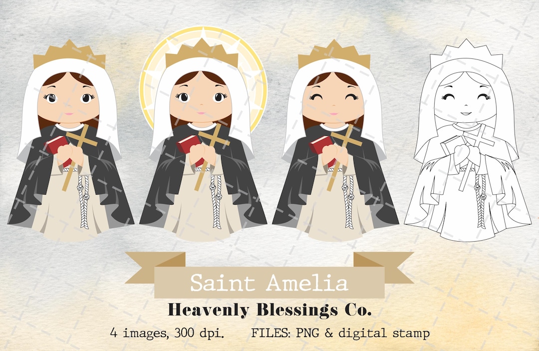 Saint Amelia, Catholic Images, Cute Saints, Religious Clipart, Saints ...