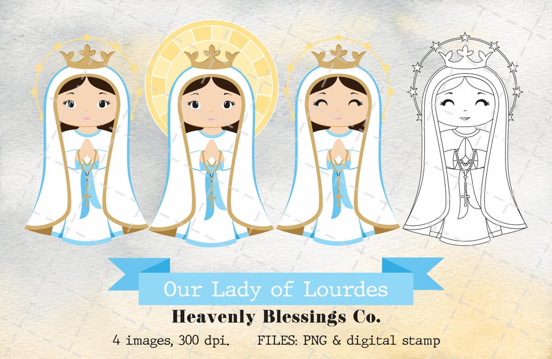 Our Lady of Lourdes, Catholic Images, Cute Saints, Religious Clipart ...