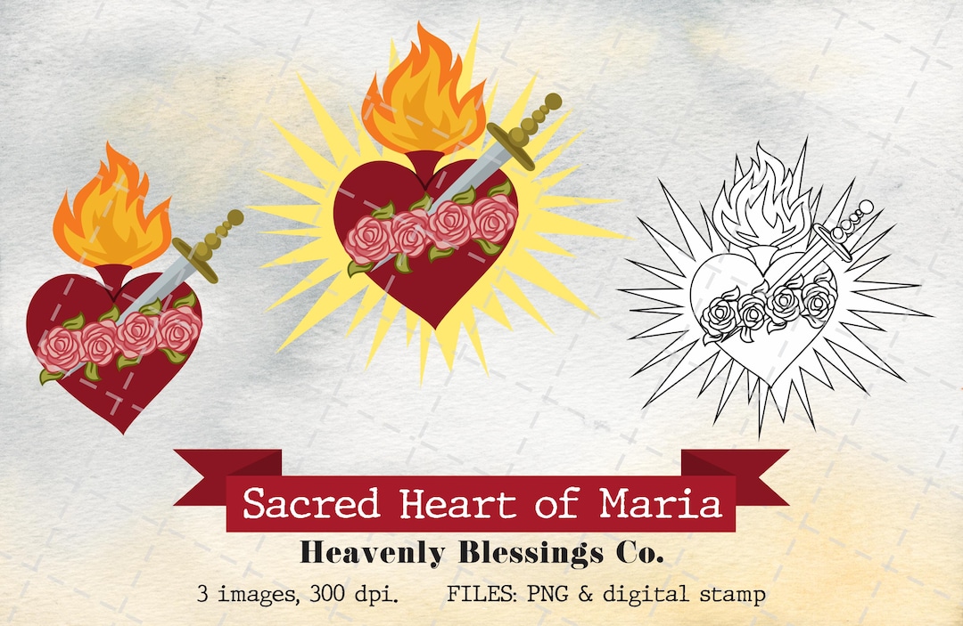 Sacred Heart of Maria, Catholic Images, Cute Saints, Religious Clipart ...