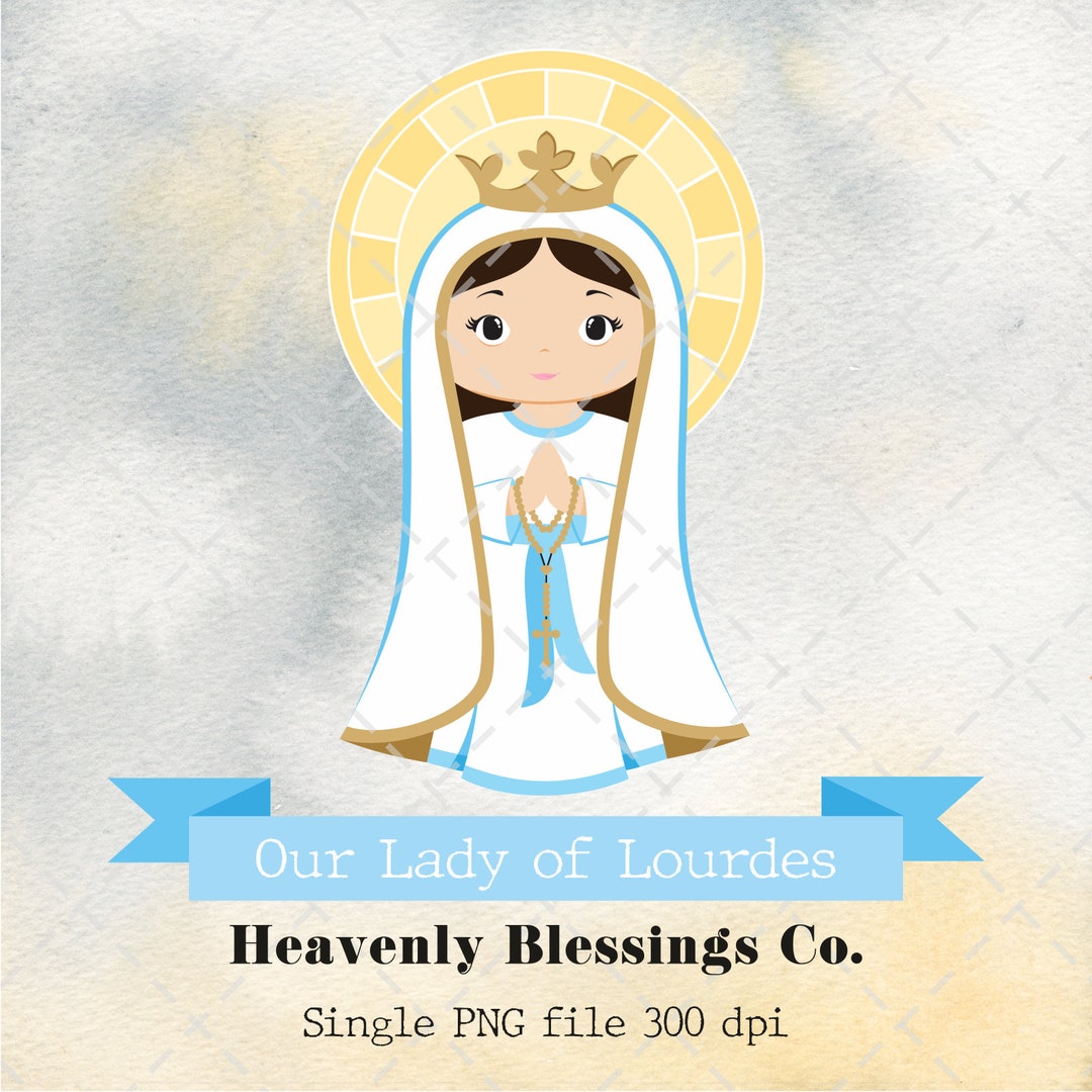 Our Lady of Lourdes, Catholic Images, Cute Saints, Religious Clipart ...