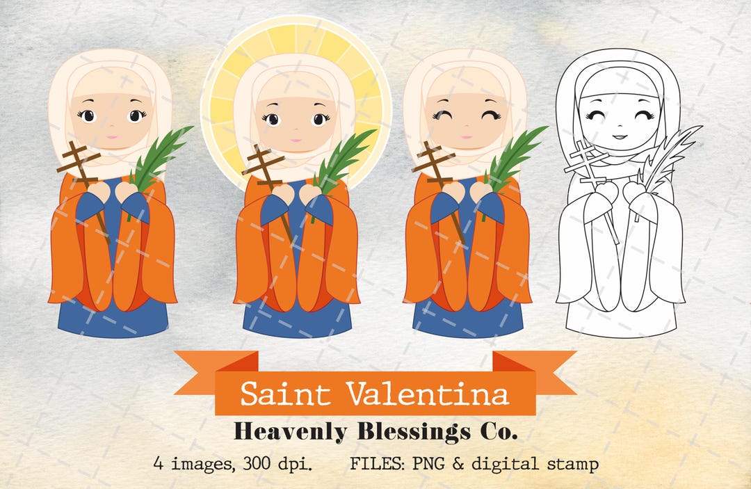 Saint Valentina, Catholic Images, Cute Saints, Religious Clipart ...