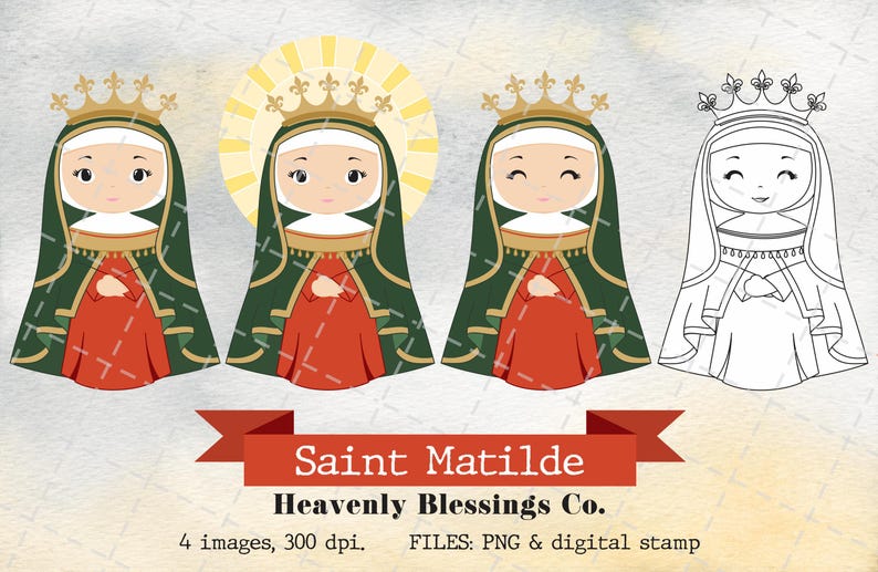 Saint Matilde, Catholic Images, Cute Saints, Religious Clipart, Saints ...