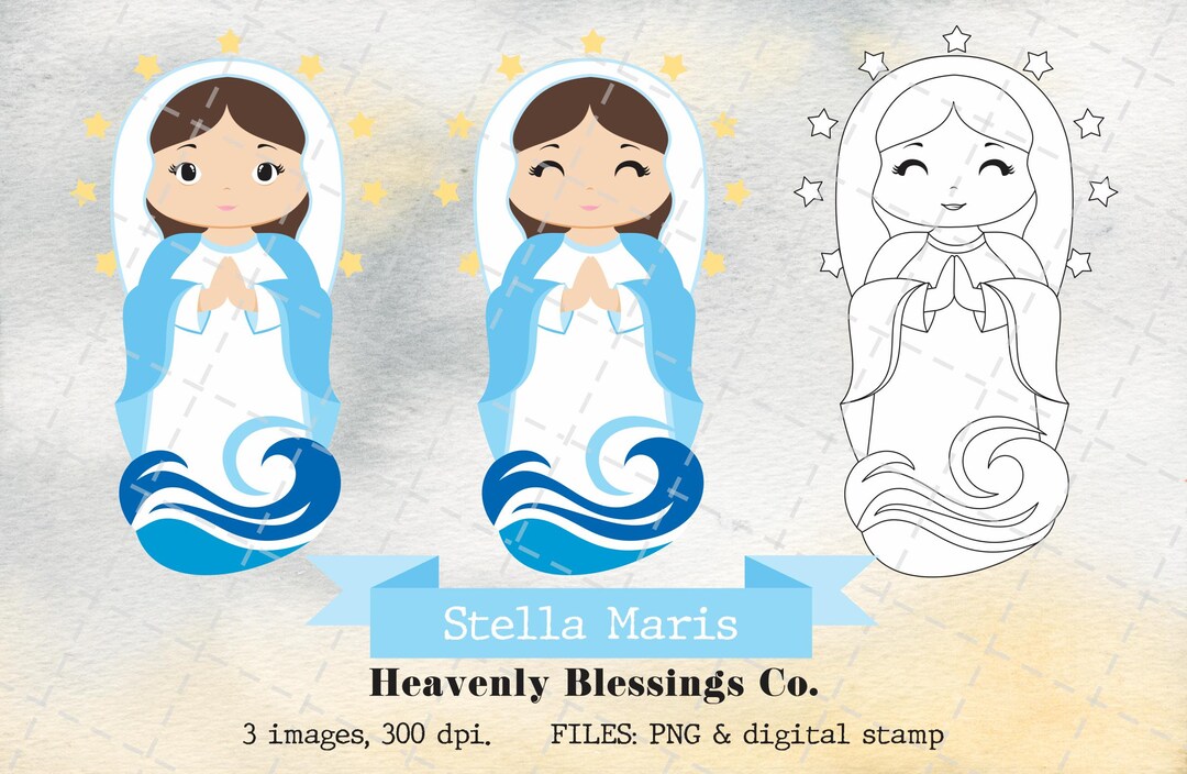 Stella Maris, Catholic Images, Cute Saints, Religious Clipart, Saints ...