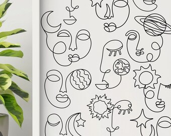 Svg One Line Art - Etsy