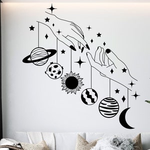 Hand With Planets Svg/hand in Space Svg/universe Space Svg/solar System ...