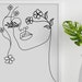 One Line Floral Face SVG/ Flower Face SVG/ Woman Face Flowers One Line ...
