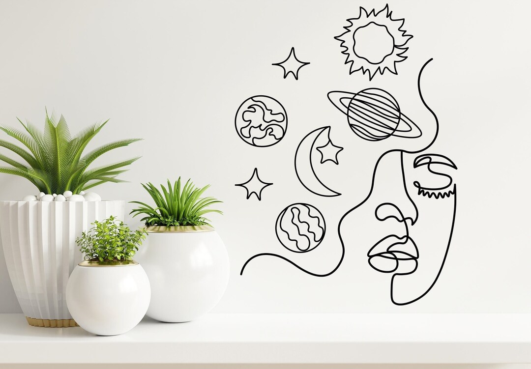 Abstract One Line Face SVG/ Abstract Face One Line Art/ One Line ...