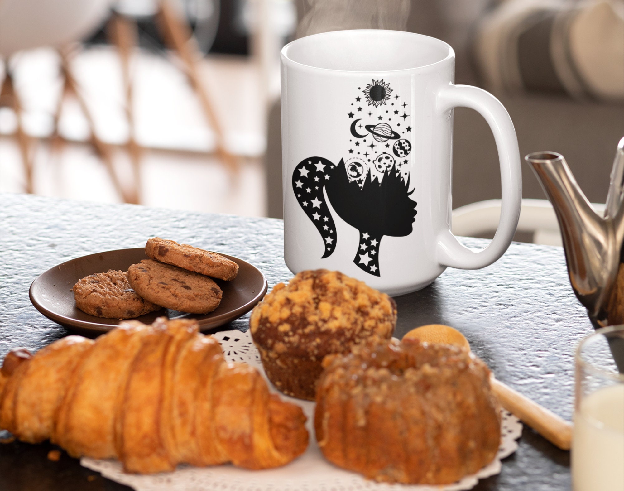 Universe Girl SVG/ Space Girl SVG/ Girl With Stars Moon Sun - Etsy