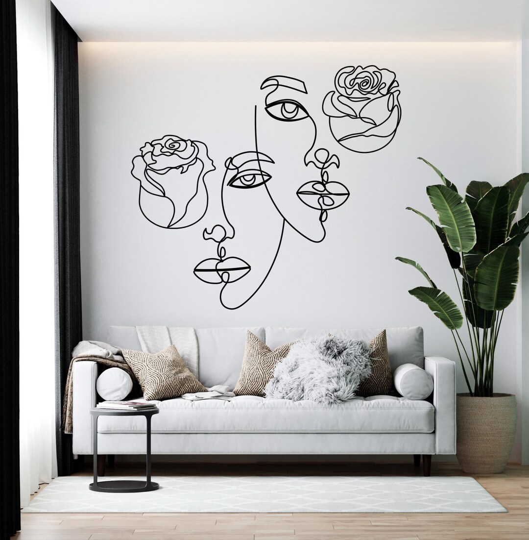 Abstract One Line Faces SVG/ Rose Face SVG PNG/ Head of - Etsy