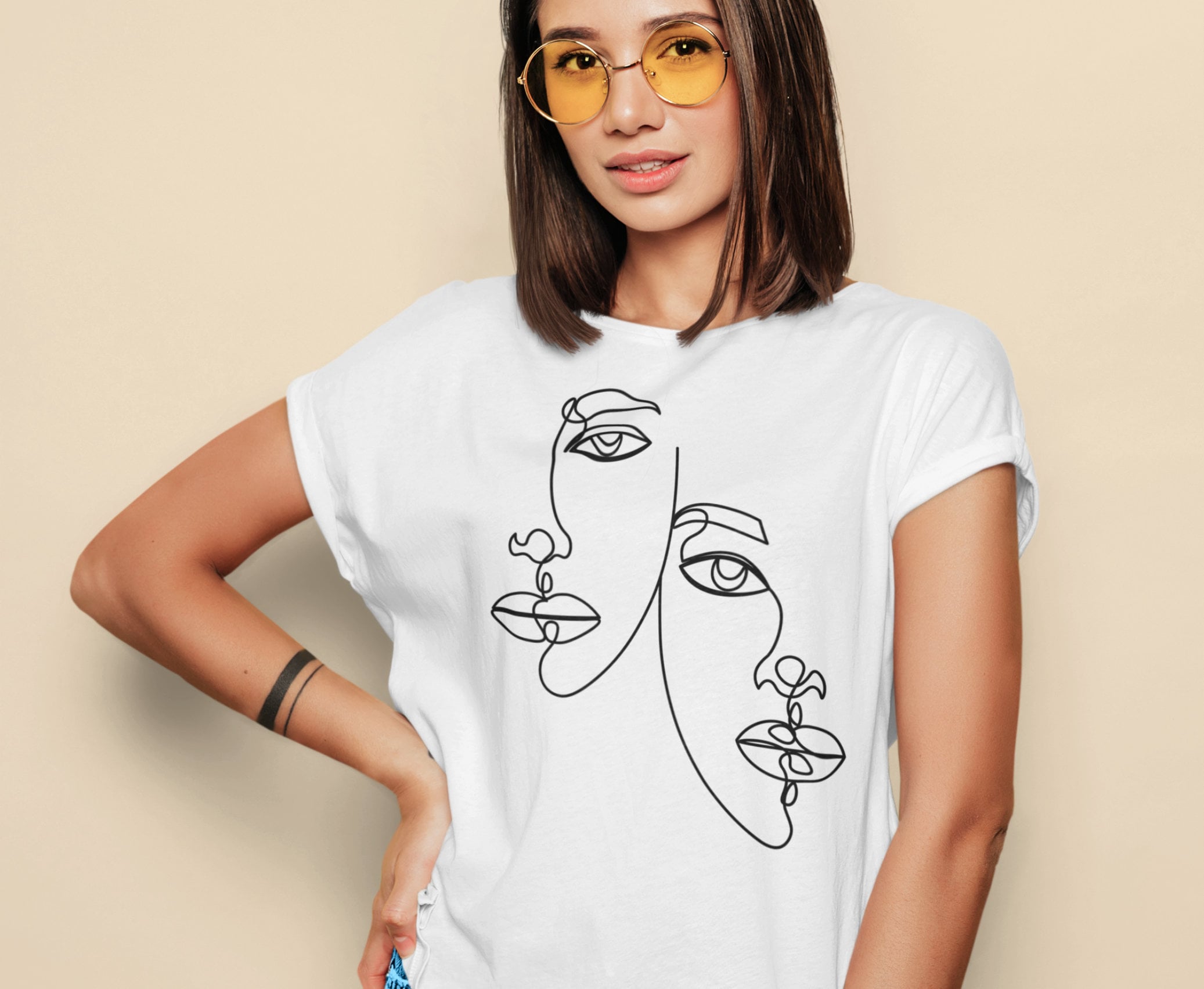 Abstract One Line Faces SVG/ One Line Female Face Drawing/ One - Etsy