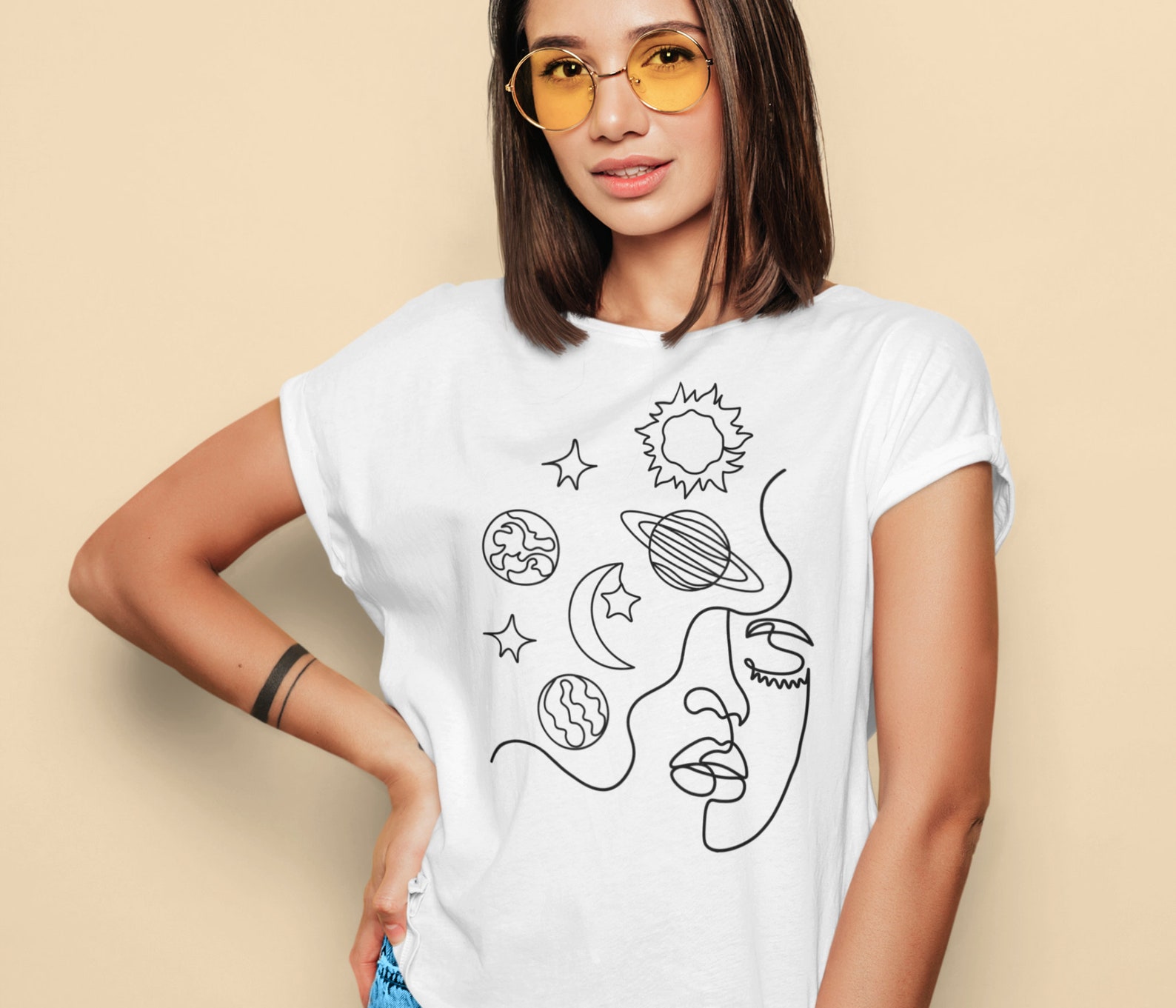 Abstract One Line Face SVG/ Abstract Face One Line Art/ One | Etsy