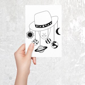 Galaxy Girl SVG/ Space SVG/ Universe SVG/ Head With Planets Svg/ Head ...