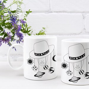 Galaxy Girl SVG/ Space SVG/ Universe SVG/ Head With Planets Svg/ Head ...