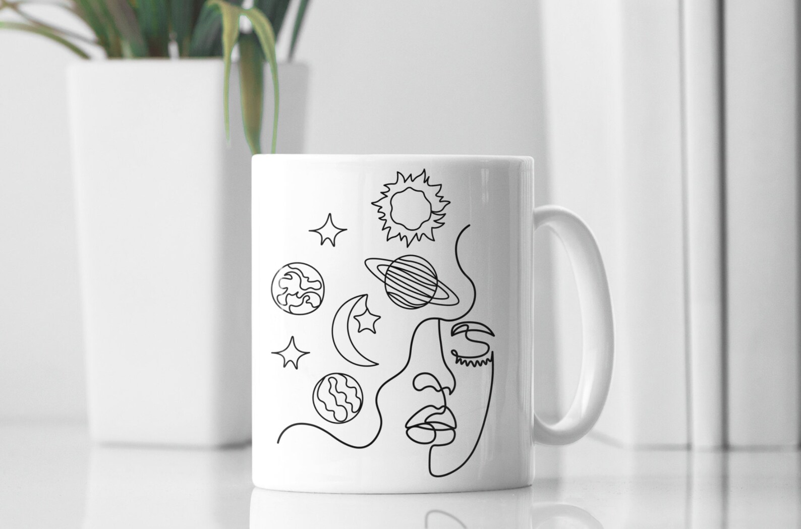 Abstract One Line Face SVG/ Abstract Face One Line Art/ One | Etsy