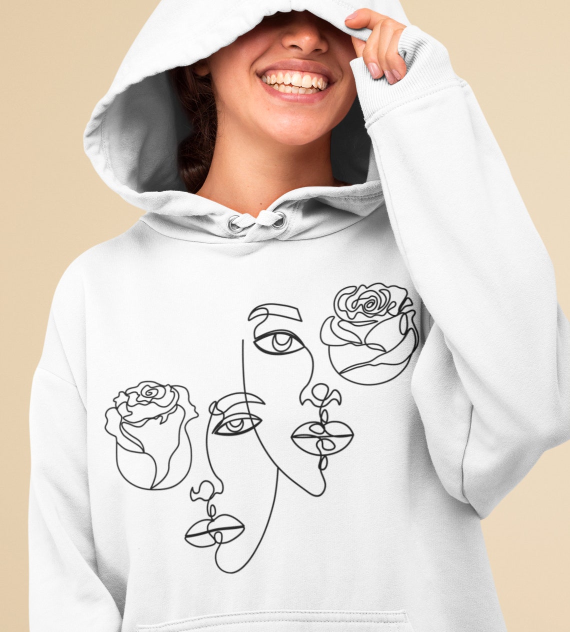 Abstract One Line Faces SVG/ Rose Face SVG PNG/ Head of - Etsy