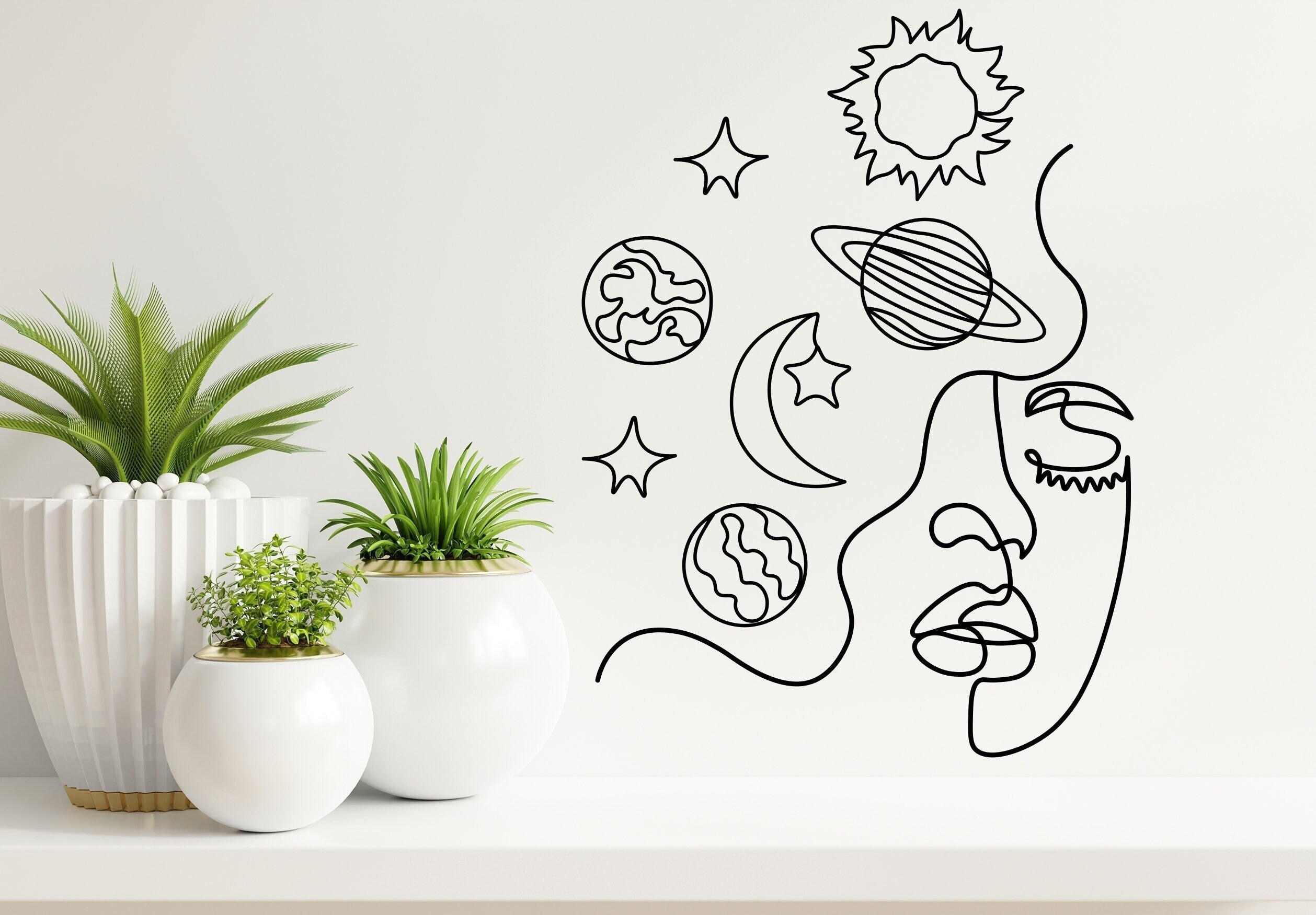 Abstract One Line Face SVG/ Abstract Face One Line Art/ One | Etsy