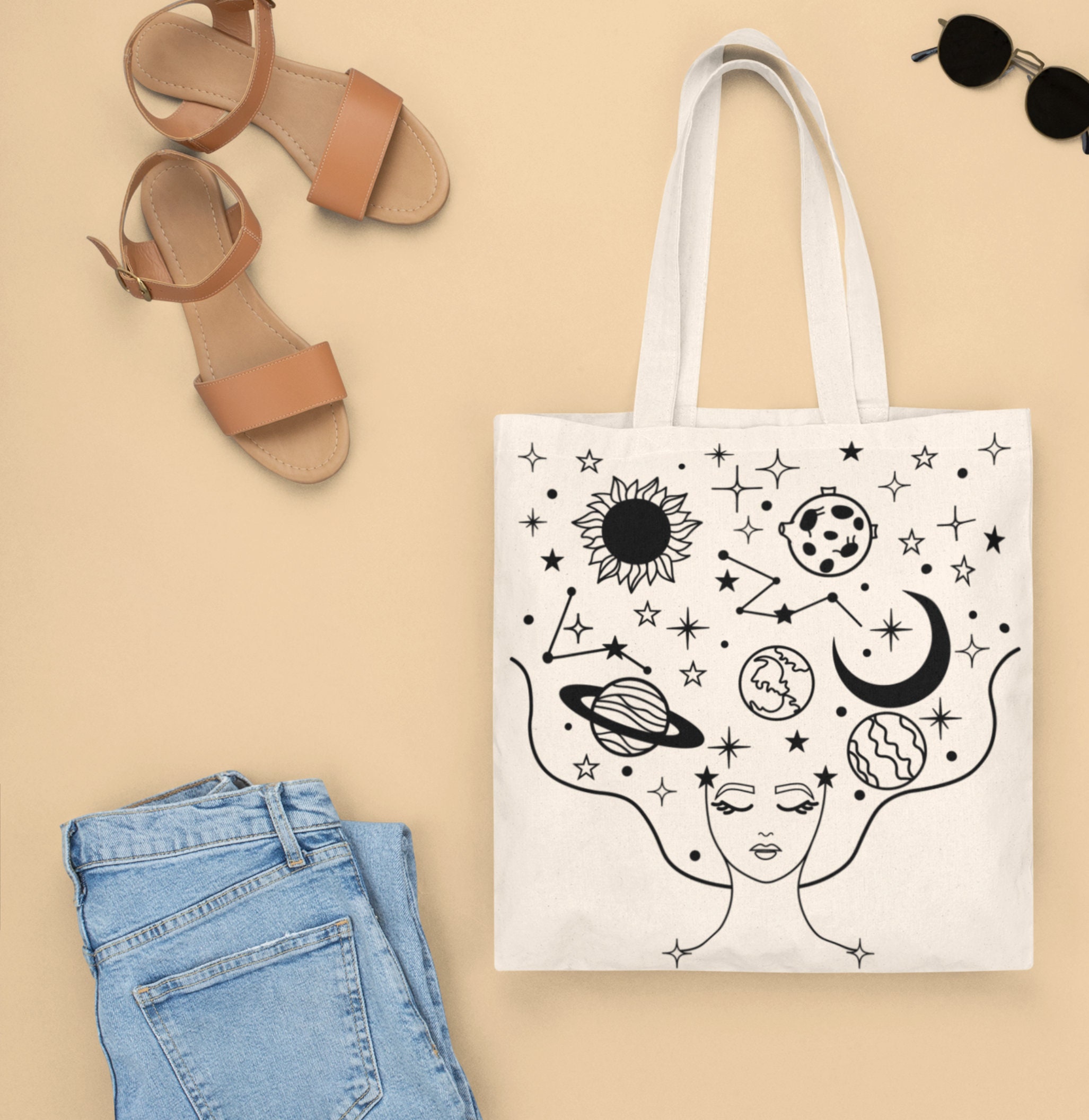 Galaxy Girl SVG/ Space Girl Line Art/ Universe Girl Print/ | Etsy