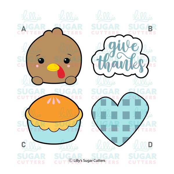Thanksgiving Cookie Cutter Set - Etsy
