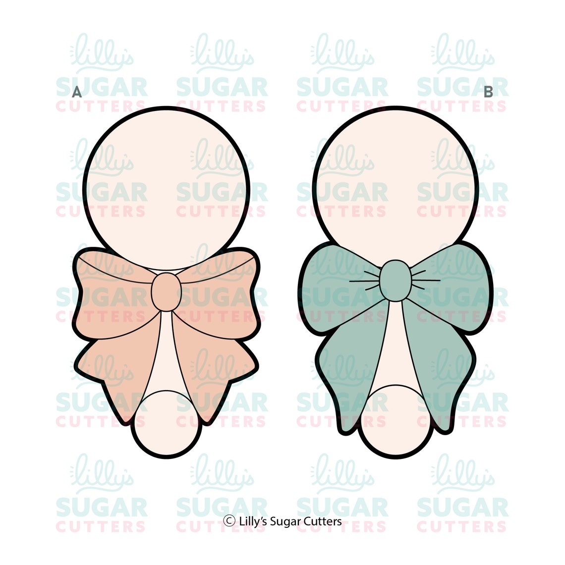 Baby Rattle W/ Bow Cookie Cutter - Etsy