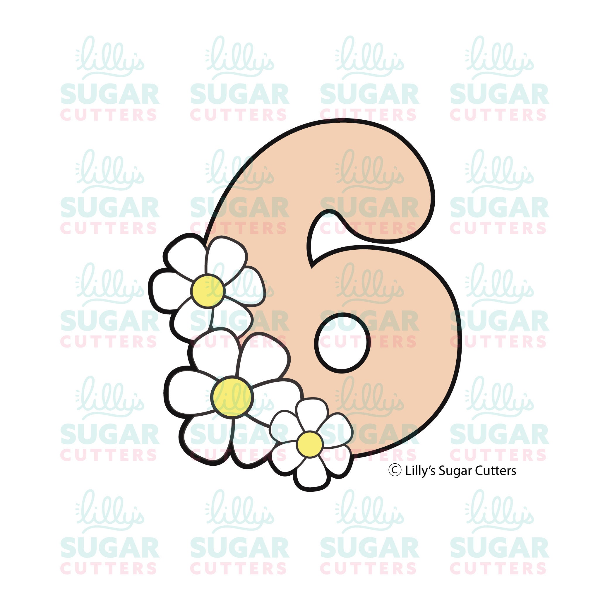 Groovy Number 6-10 Cookie Cutters - Etsy