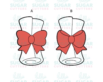 Rolled Graduation Diploma Cookie Cutter With Bow, Foil Ribbon or Wax ...