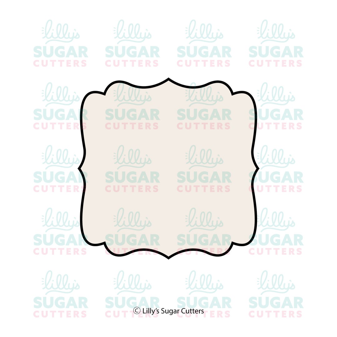 Fancy Square Plaque Cookie Cutter - Etsy
