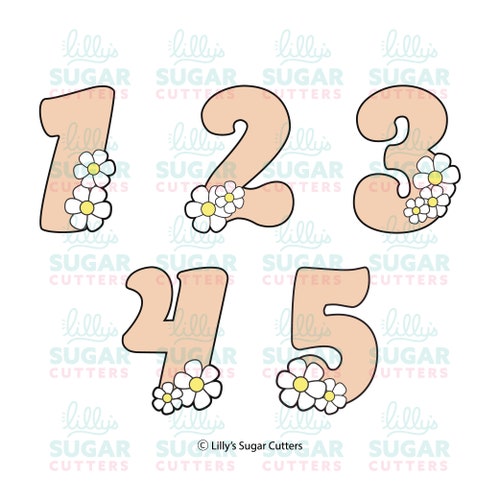 Single Number Cookie Cutters Fun Groovy Font Single Digit - Etsy