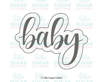 Baby Hand Lettered Cookie Cutter Fondant Cutter Clay Cutter - Etsy