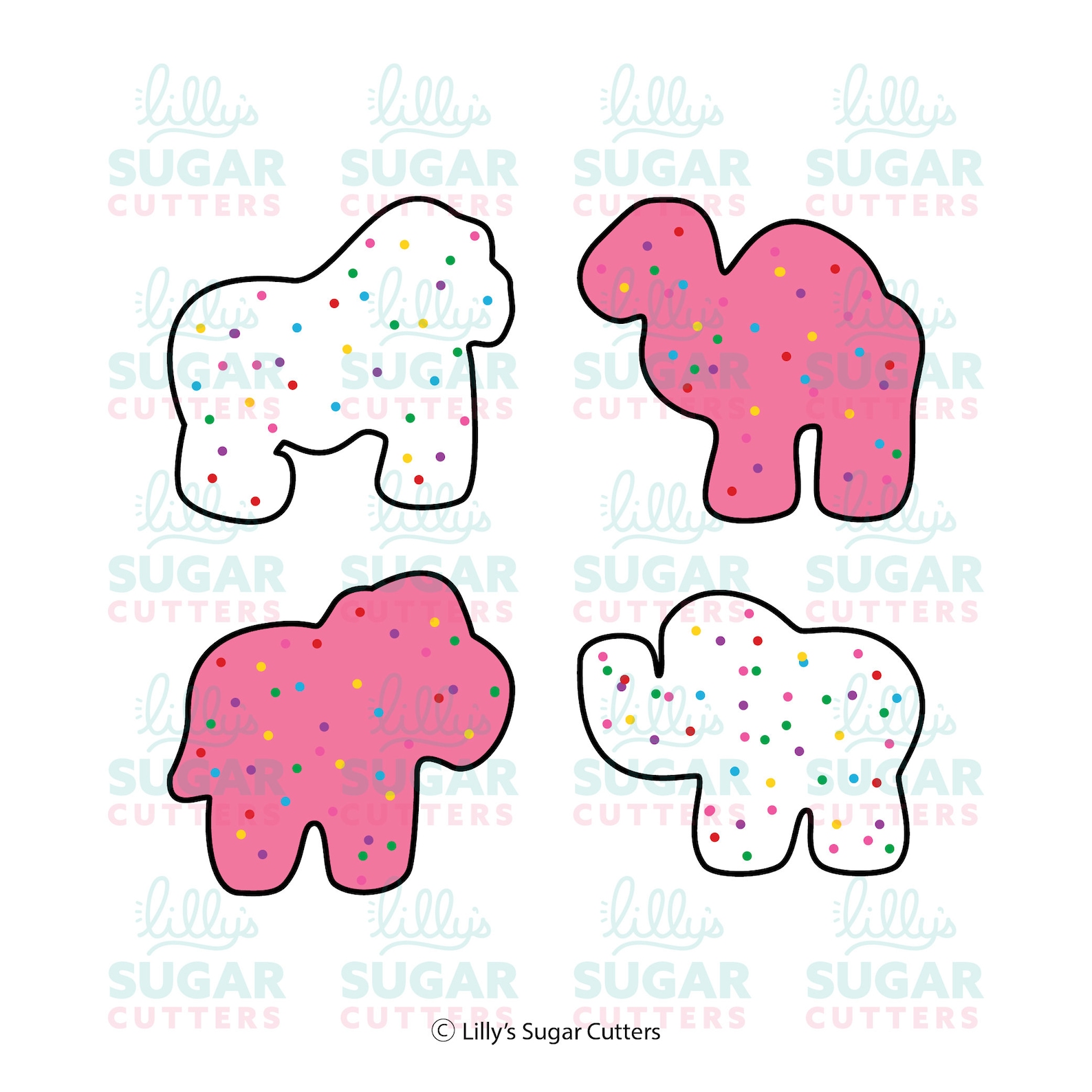 Frosted Animal Crackers Cookie Cutter Set - Etsy