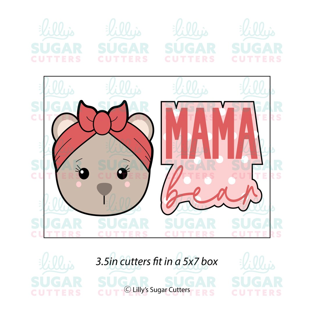 Mama Bear Cookie 2-piece Cutter Set - Etsy