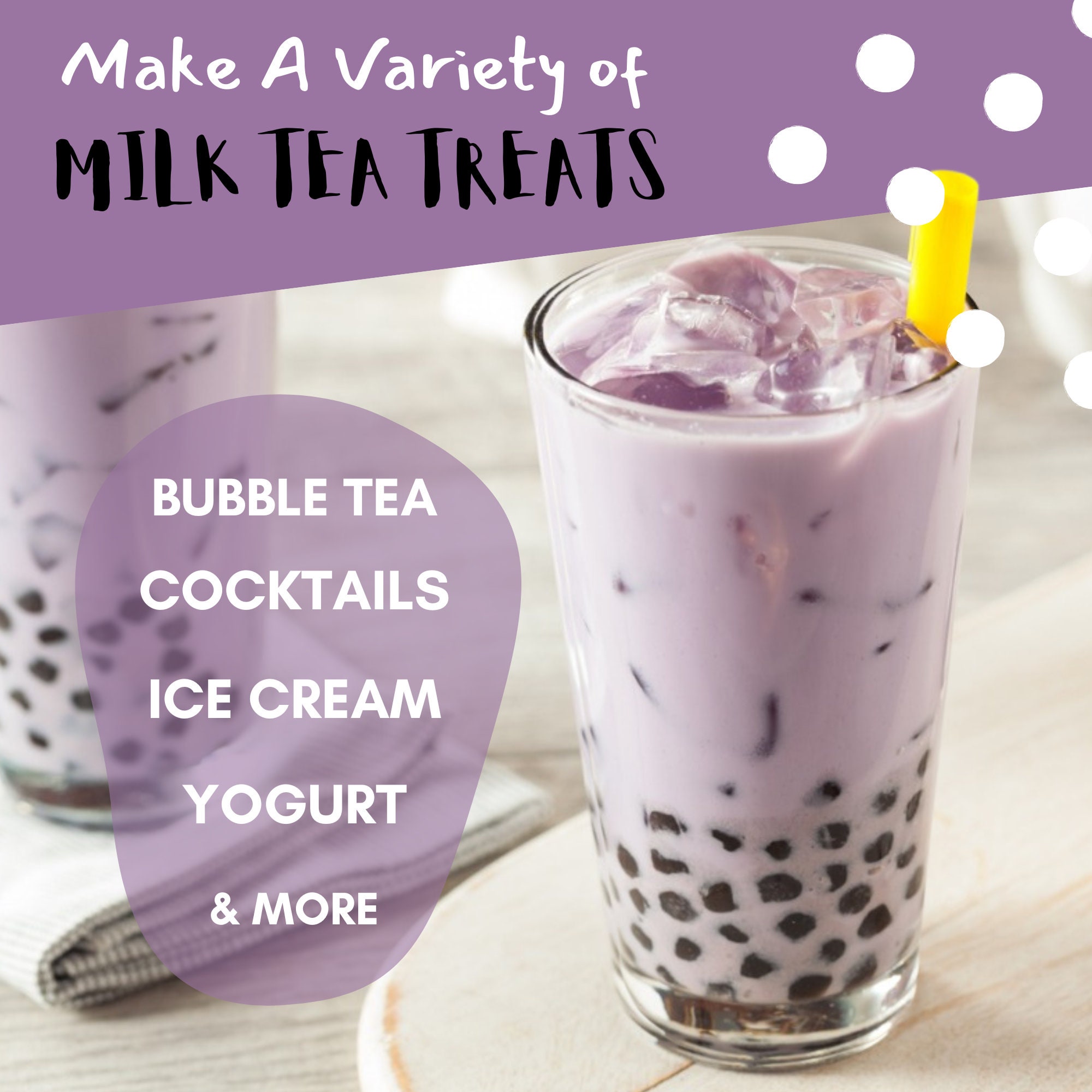 Flavfar Taro Milk Tea With Instant Tapioca Pearls Authentic Taro Milk ...