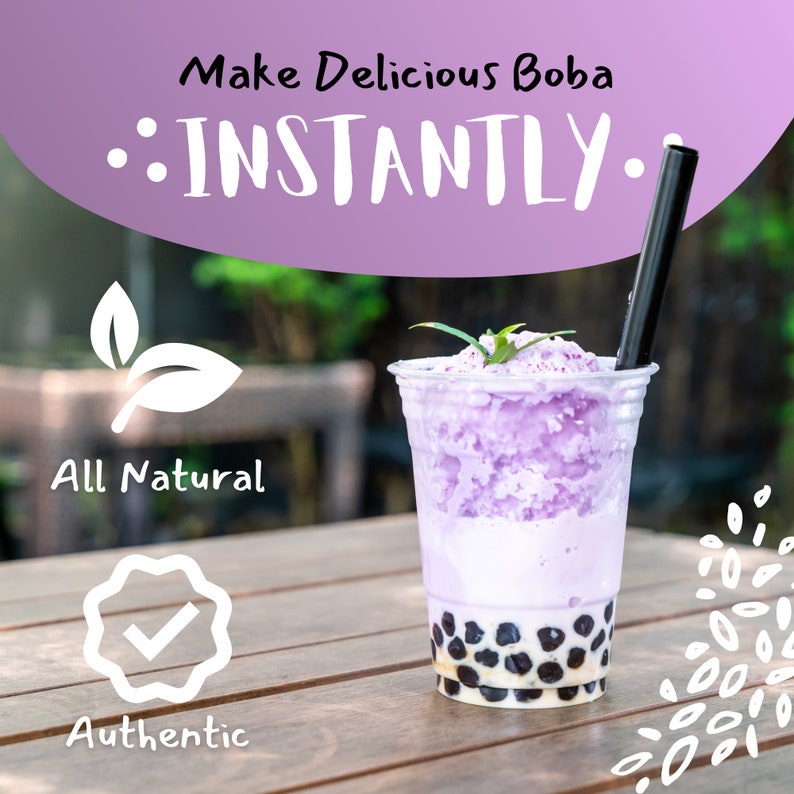 Flavfar Taro Milk Tea With Instant Tapioca Pearls Authentic Taro Milk ...