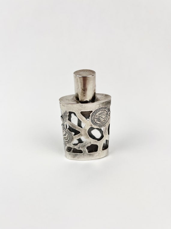 Antique Vintage Sterling Silver Perfume Bottle Art De… - Gem