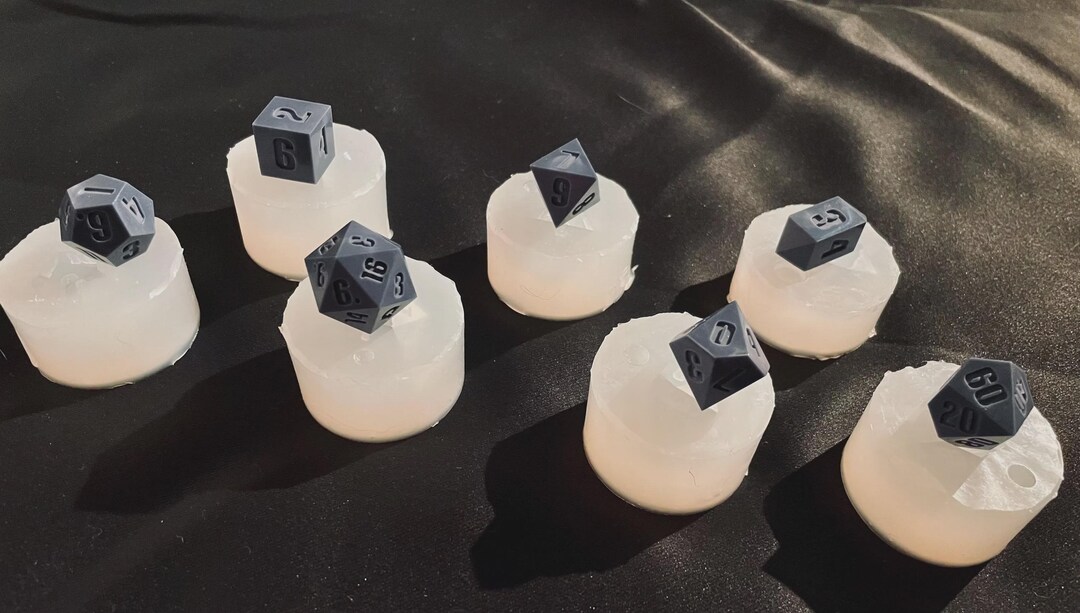 A Set of Seven 2-part Dice Molds With a Custom D20 Mold - Etsy
