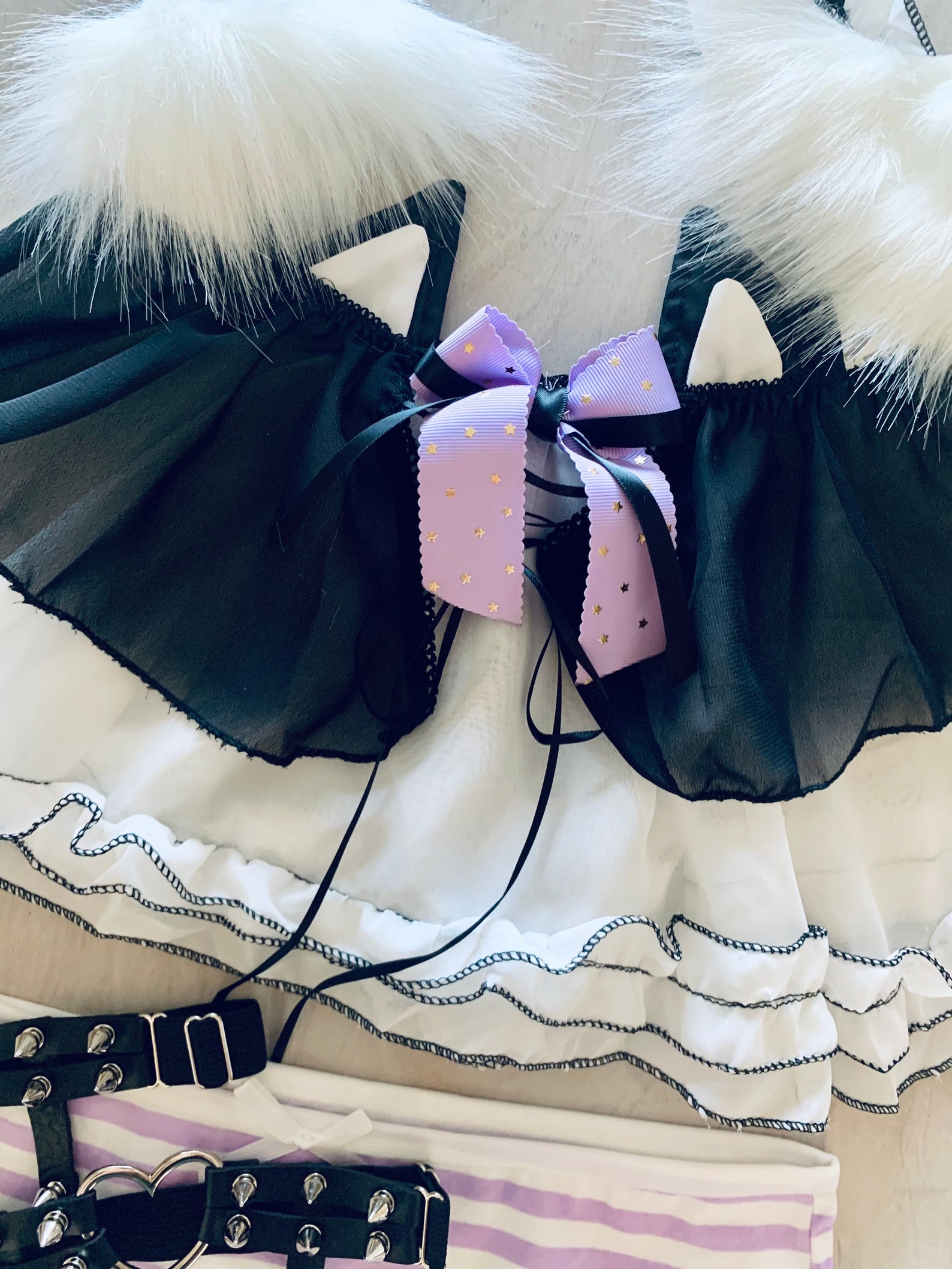 NEW Black Anime Cosplay Maid Neko Set | Etsy