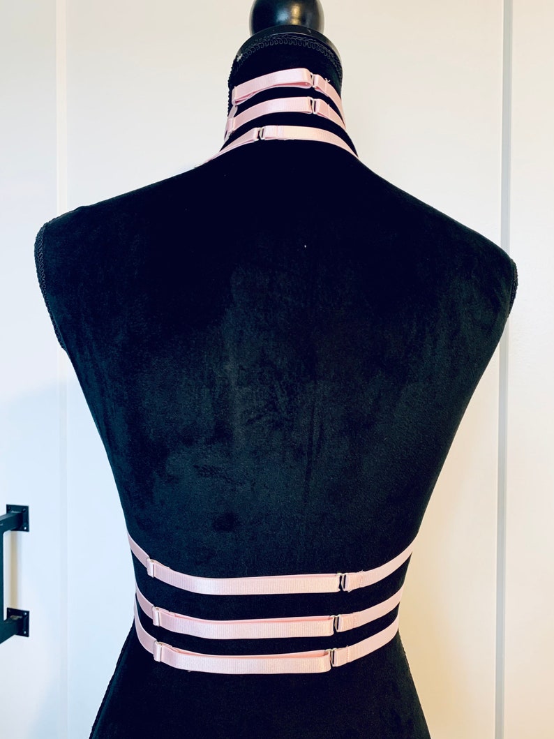 Pink Kawaii Body Harness WITH Choker | Etsy