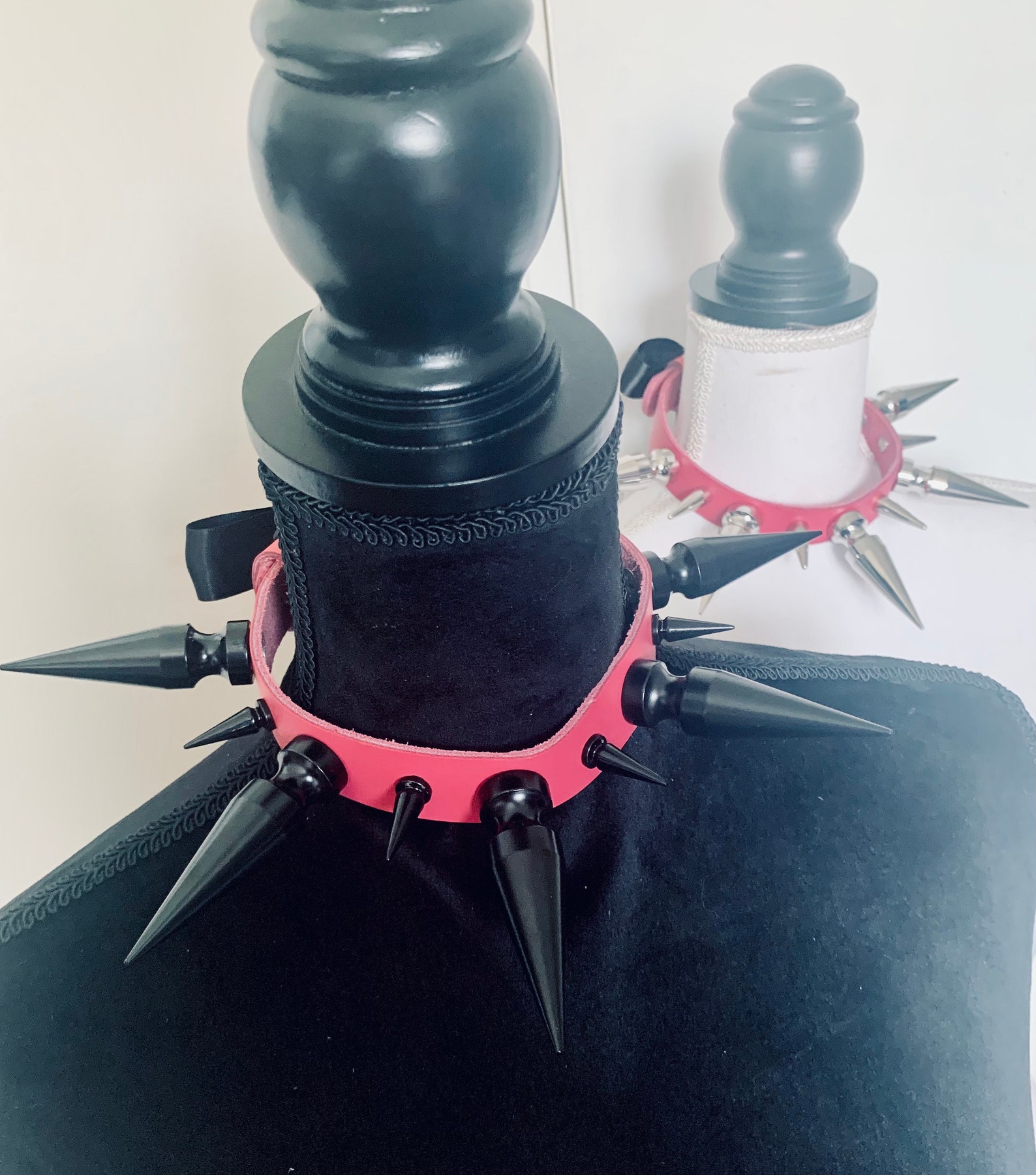 NEW Heavy Metal Genuine Leather Spike Collar - Etsy