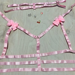 Pink Kawaii Body Harness WITH Choker - Etsy