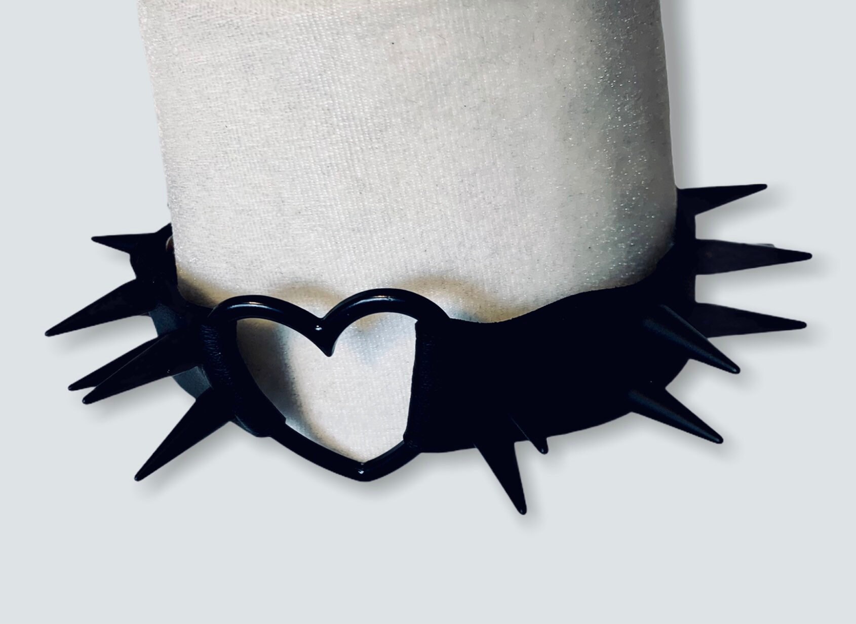 NEW Faux Leather Goth Spike Choker - Etsy