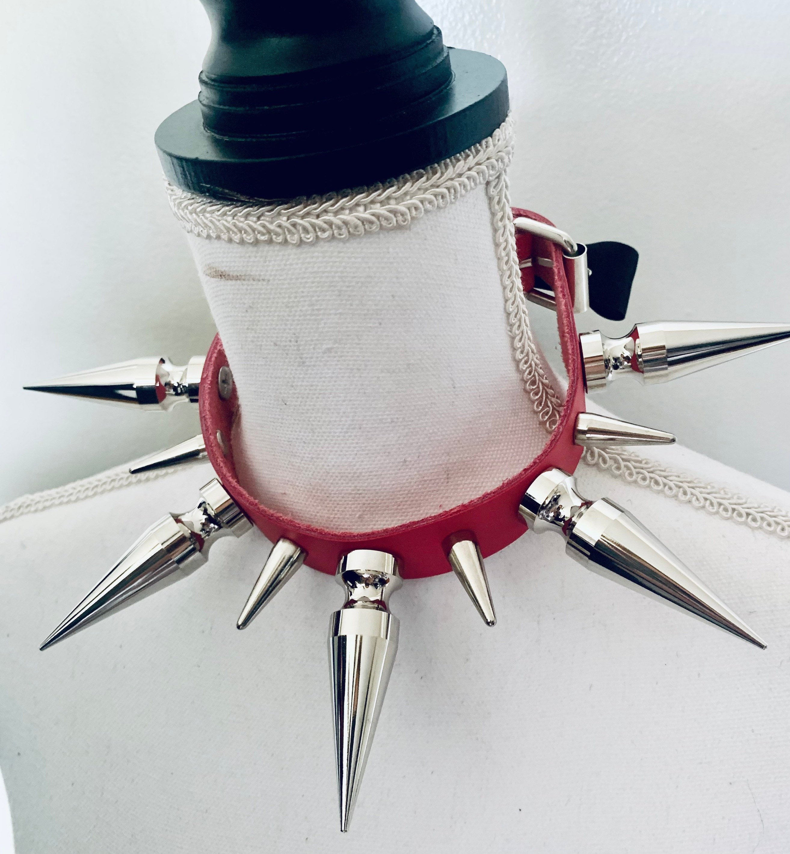 NEW Heavy Metal Genuine Leather Spike Collar - Etsy UK