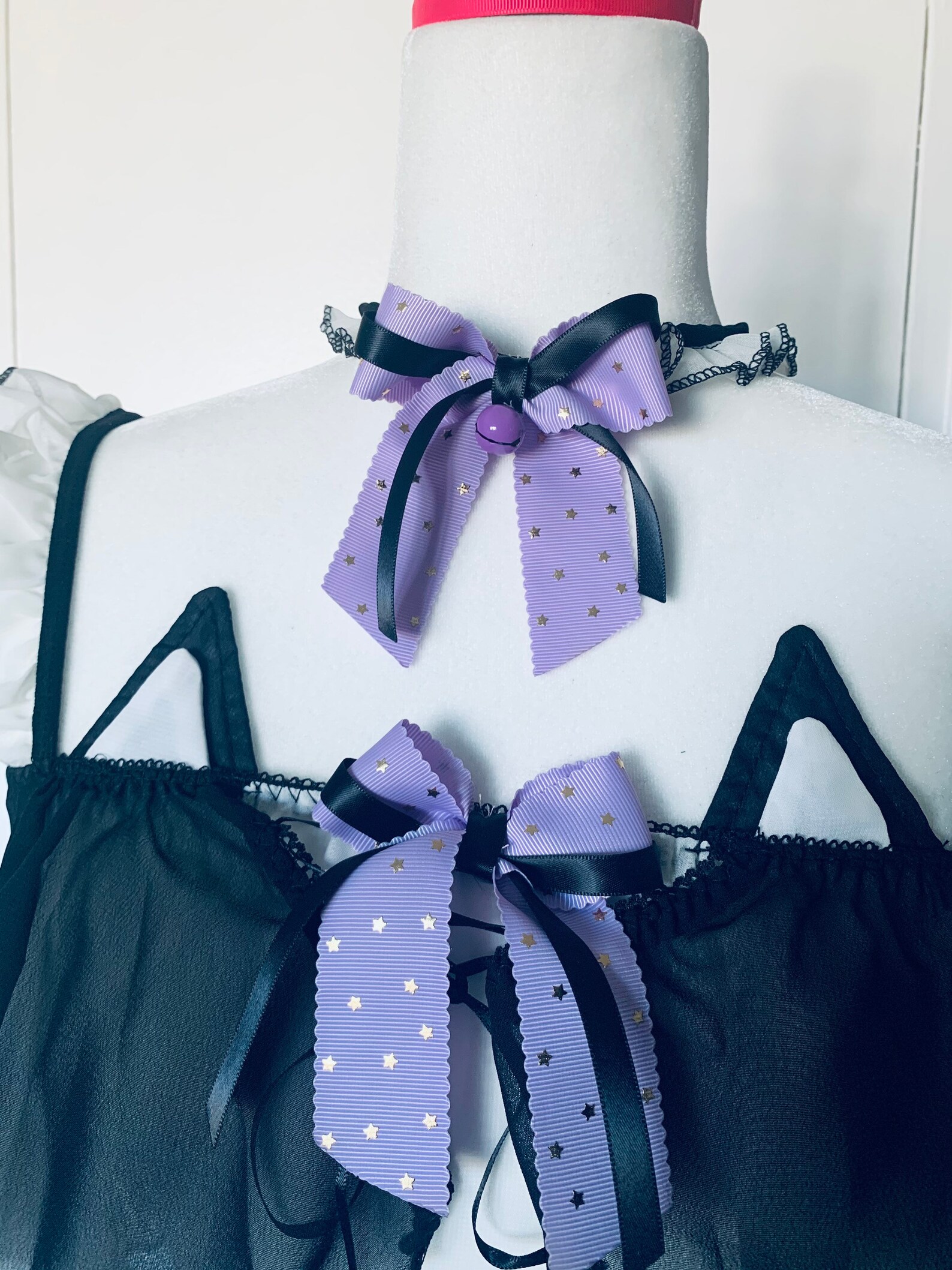 NEW Black Anime Cosplay Maid Neko Set | Etsy