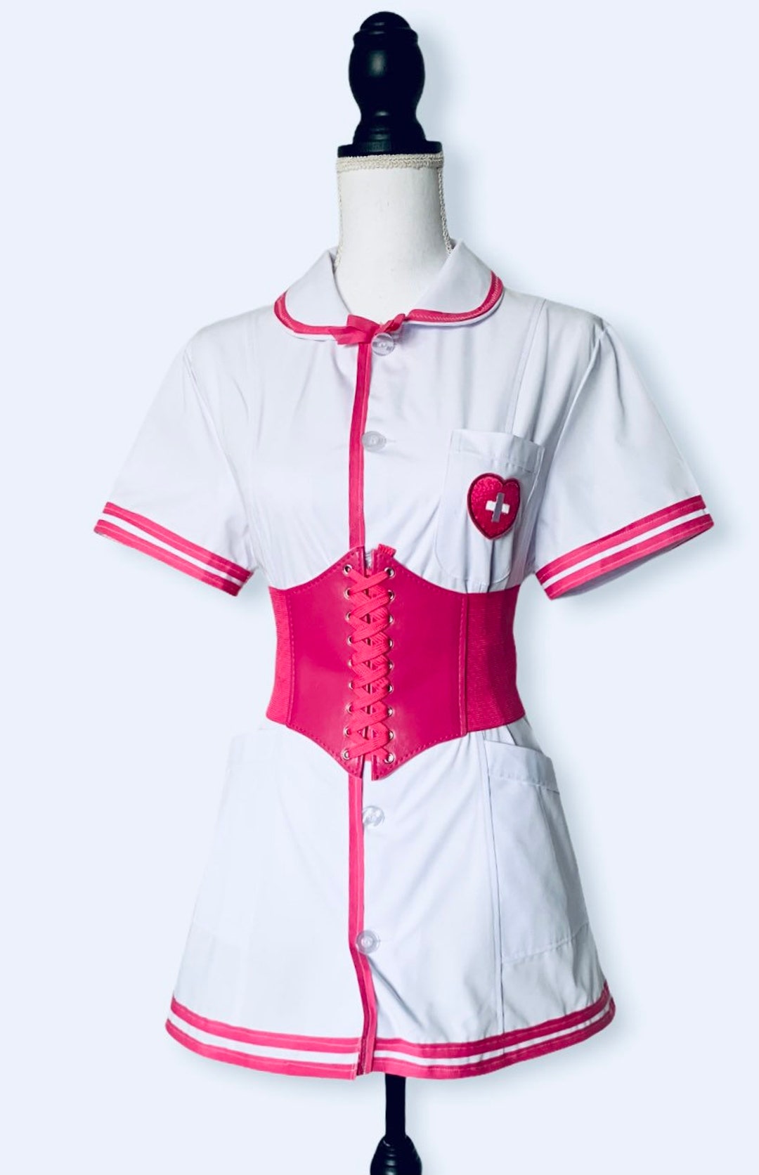 NEW Anime Cosplay Sonico Pink Nurse Set - Etsy