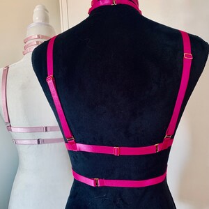 NEW Satin Pentagram Cage Bra Harness + Choker - Etsy