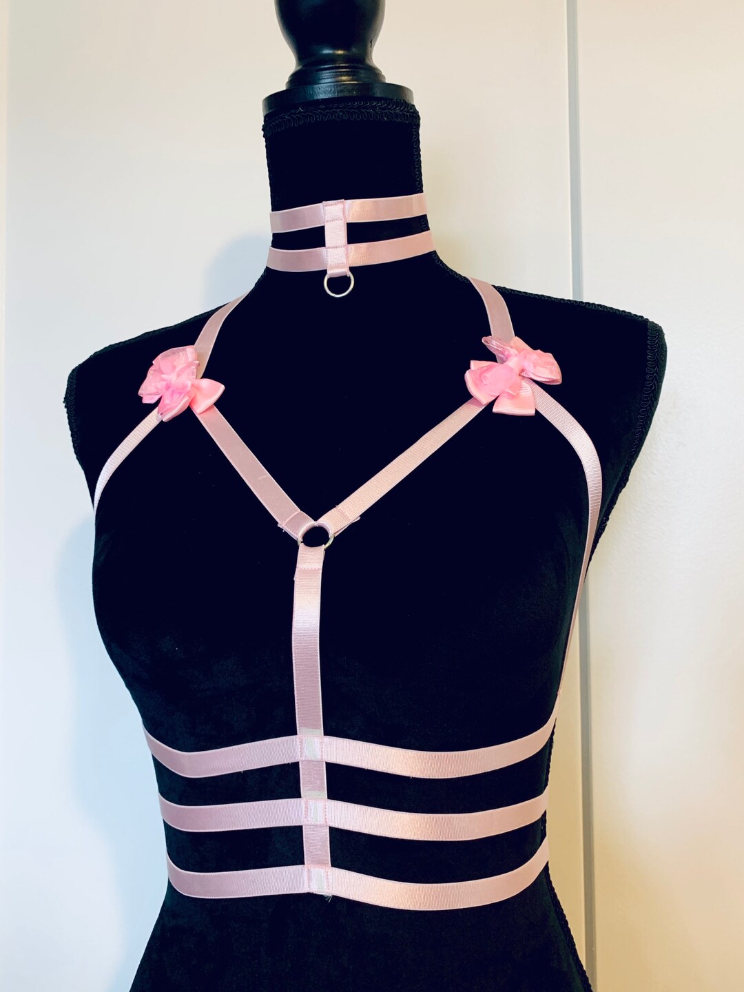 Pink Kawaii Body Harness WITH Choker - Etsy