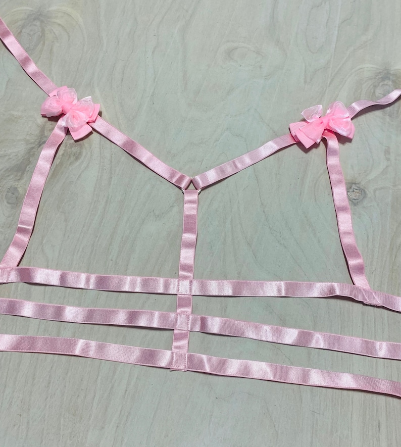 Pink Kawaii Body Harness WITH Choker - Etsy