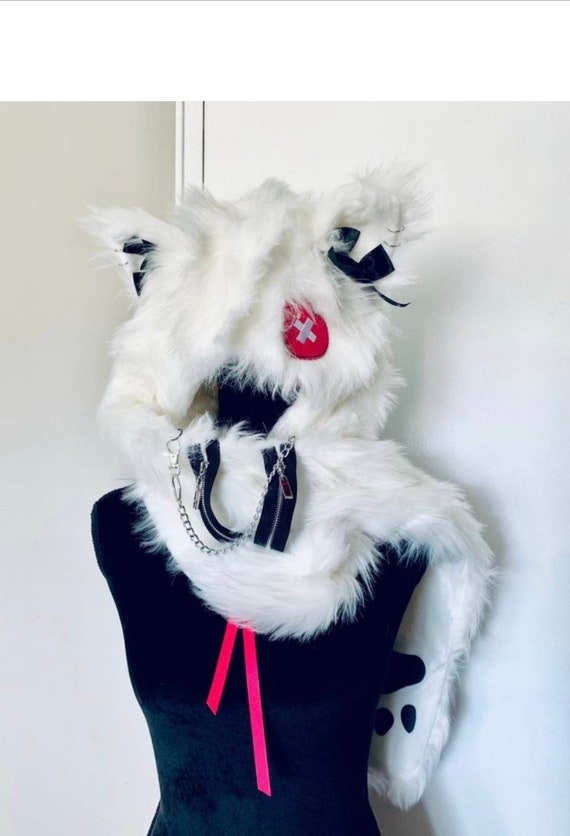 NEW Faux Fur Cosplay Wolf Hat Glove Piece | Etsy